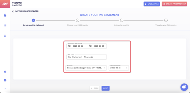 Working with the PAI Statement Generator